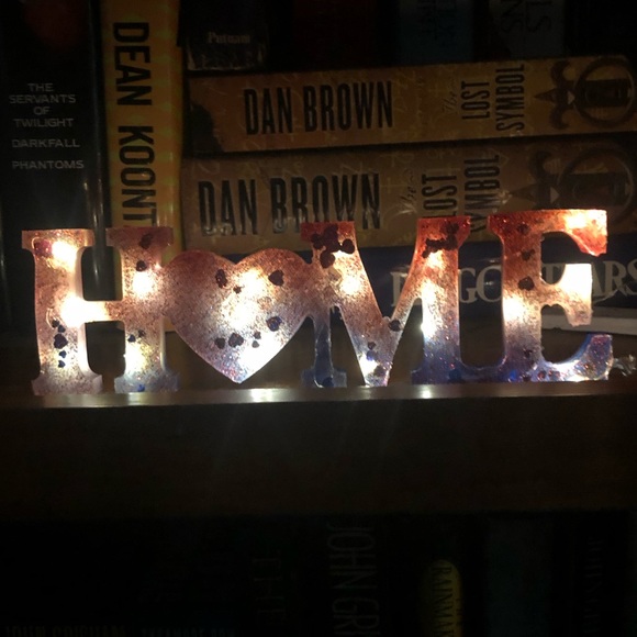 Accents | Handmade Light Up Home Letters Red White Blue | Poshmark